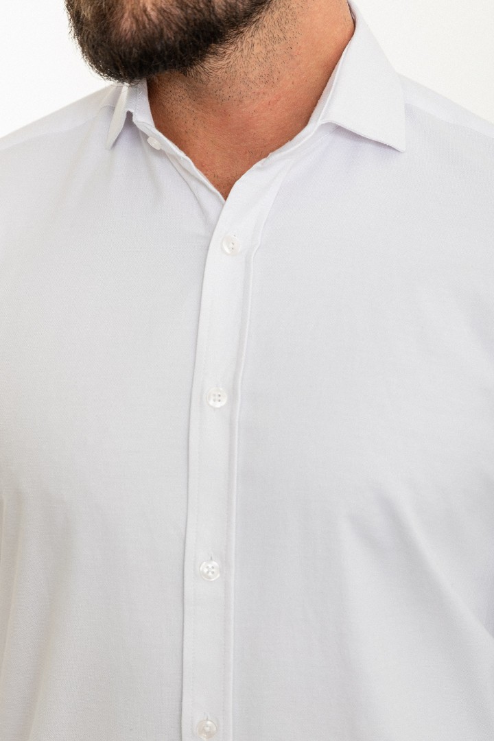 White Color Classic Cotton Men's Shirt